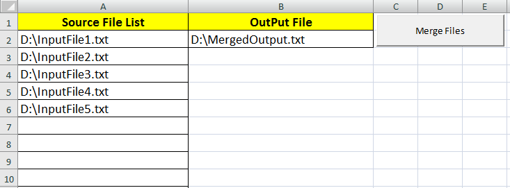 VBA Merge Text Files Combine Data Files Into One With Excel